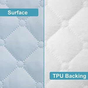 NTBAY 2 Pack Waterproof Mini Crib Mattress Protector, Quilted 24"x38" Fitted Mattress Cover - Machine Washable - Soft and Breathable Baby Mattress Pad Sheet for Mini Crib and Baby Playards, White