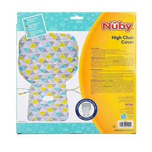 Nuby High Chair Cover Protecting from Spills and Crumbs, Water Resistant, Brush Strokes Print