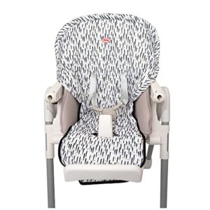 nuby high chair cover protecting from spills and crumbs, water resistant, brush strokes print