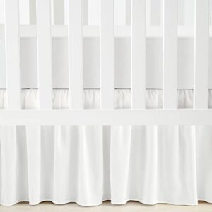 lush decor ruffle crib skirt, 16" drop, white