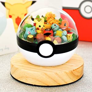 Acinolita Cool Lights for Bedroom - LED Night Light Pokeball Terrarium Light Up Ball for Bedroom Decorations, Christmas Gifts & Birthday & Valentine's Day Gifts for Adults Kids Girl Boy Women Men