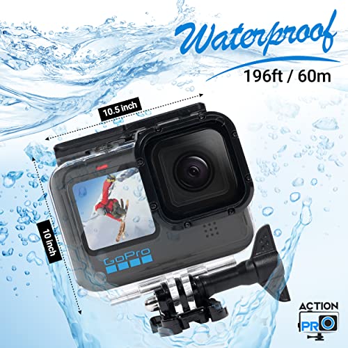 ACTION PRO Waterproof Case for GoPro Hero 9/10 / 11 | Shock-Proof Diving Underwater Protective Case | Housing Shell with Optical Tempered Glass