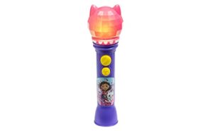 dreamworks gabby's dollhouse toy microphone for kids, musical toy for girls with built-in song, kids microphone designed for ages 3 and up