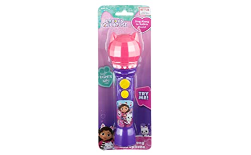 DreamWorks Gabby's Dollhouse Toy Microphone for Kids, Musical Toy for Girls with Built-in Song, Kids Microphone Designed for Ages 3 and Up