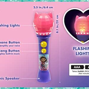 DreamWorks Gabby's Dollhouse Toy Microphone for Kids, Musical Toy for Girls with Built-in Song, Kids Microphone Designed for Ages 3 and Up