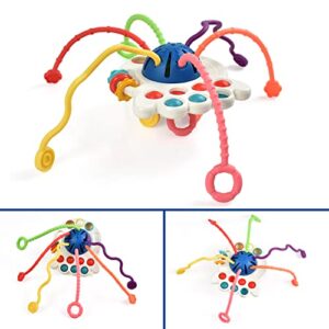 Tuko Baby Toys 6-12-18 Months Baby Sensory Toys Silicone Pull String Toys Montessori Toys for Toddlers