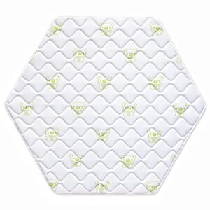 hexagon playpen mat, premium foam baby playmat fits regalo portable play yard 48 inch and hiccapop 53" playpod playpen, 6 panel playpen mattress non slip kids tent mat hexagon pad mat