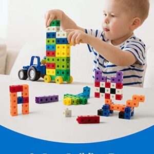 Coogam Math Cubes, Manipulatives Number Counting Blocks with Activity Snap Linking Cube Math Construction Toy Gift for Preschool Kindergarten Learning