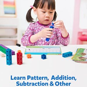 Coogam Math Cubes, Manipulatives Number Counting Blocks with Activity Snap Linking Cube Math Construction Toy Gift for Preschool Kindergarten Learning