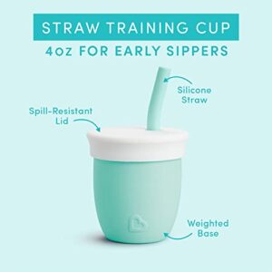 Munchkin® C’est Silicone! Open Training Cup with Straw for Babies and Toddlers 6 Months+, 4 Ounce, Mint