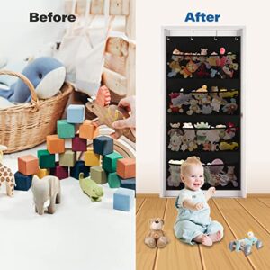 Over the Door Stuffed Animal Net, Stuff Animal Storage Ideas Hanging Stuffed Animal Storage Toys Hammock for Stuffed Animals, Kids Room Organizers and Storage for Plush Toys, Baby Supplies