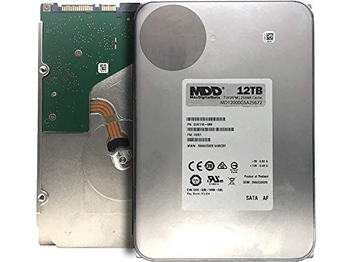 MaxDigitalData (MD12000GSA25672) 12TB 7200RPM SATA 6Gb/s 256MB Cache 3.5inch Internal Desktop Hard Drive (Renewed), Mechanical Hard Disk