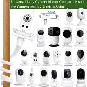 Universal Baby Monitor Mount.JAMYOK Baby Camera Holder Compatible with VTech VM901 / VM919HD/VAVA/HIPP Baby Camera,Baby Monitor Shelf for Crib Nursery Compatible with Most Baby Monitors