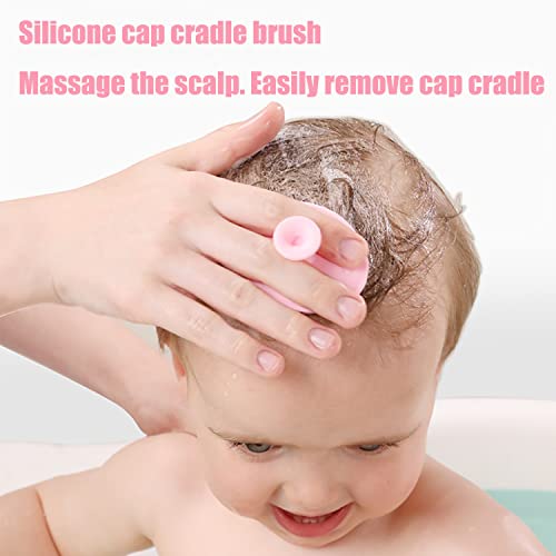 Baby Hair Brush, Cradle Cap Brush, Baby Hair Comb, Baby Hair Brush and Comb Set for Newborns & Toddlers, Baby Brush Soft Bristles, Ideal for Cradle Cap, Perfect Baby Registry Gift (Pink)