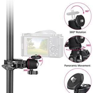 Clamp Mount Accessories for Gopro Hero - ULANZI R099 Super Clamp + Go Quick II Quick Release Adapter Magnetic Suction Bike Motorcycle Handlebar Attachments for Gopro 5/6/7/8/9/10/11 Black/Insta 360