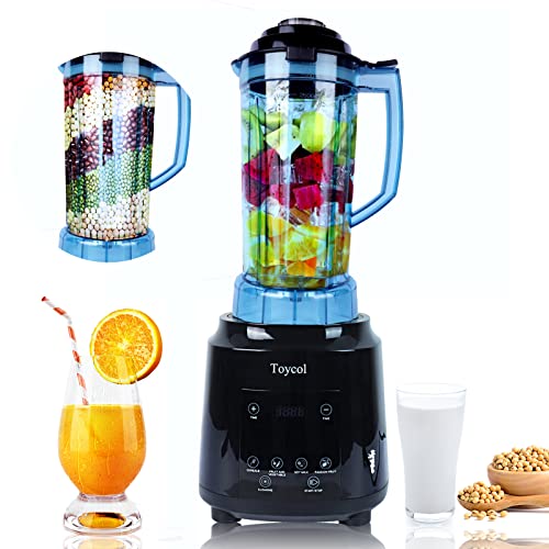 101oz Professional Countertop Blender for Kitchen Food Processor Smoothie Blender for Shakes and Smoothies High-Speed Soy Milk Maker Mixer Grinder with Timer Automatic Cleaning Ice Crusher for Home & Commercial 1200W