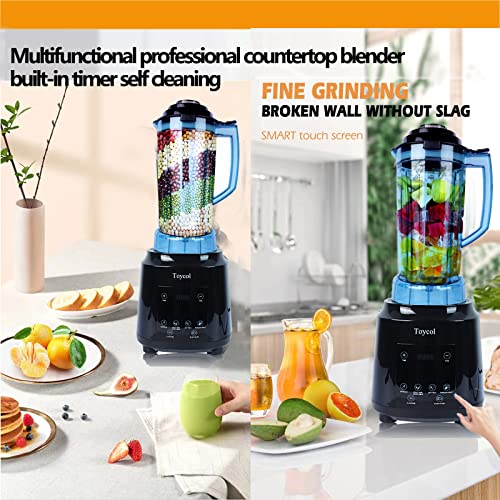 101oz Professional Countertop Blender for Kitchen Food Processor Smoothie Blender for Shakes and Smoothies High-Speed Soy Milk Maker Mixer Grinder with Timer Automatic Cleaning Ice Crusher for Home & Commercial 1200W