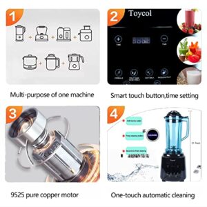 101oz Professional Countertop Blender for Kitchen Food Processor Smoothie Blender for Shakes and Smoothies High-Speed Soy Milk Maker Mixer Grinder with Timer Automatic Cleaning Ice Crusher for Home & Commercial 1200W