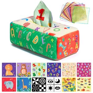 urmywo baby toys 6 to 12 months, toys for 1 years old, baby tissue box toy, sensory toys for 0-6-12-18 months infant newborn toddlers, baby soft crinkle toys, early learning toys boys girls baby gifts