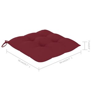 imasay Chair Cushions 4 pcs Wine Red 19.7"x19.7"x2.8" Fabric