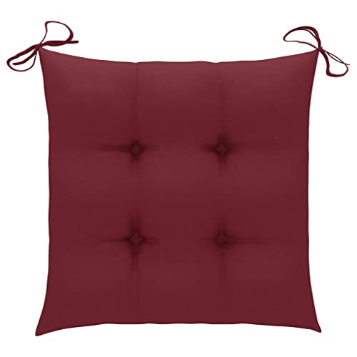 imasay Chair Cushions 4 pcs Wine Red 19.7"x19.7"x2.8" Fabric