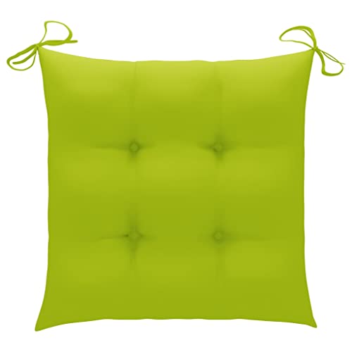 imasay Chair Cushions 2 pcs Bright Green 15.7"x15.7"x2.8" Fabric