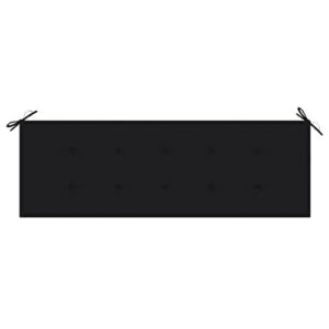 imasay Garden Bench Cushion Black 59.1"x19.7"x1.2"