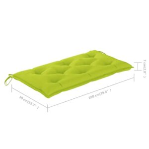 imasay Garden Bench Cushion Bright Green 39.4"x19.7"x 2.8" Fabric