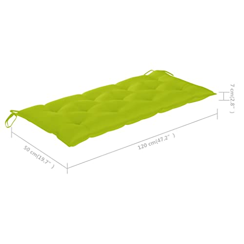 imasay Garden Bench Cushion Bright Green 47.2"x19.7"x 2.8" Fabric