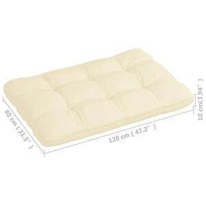 imasay Pallet Sofa Cushion Cream 47.2"x31.5"x3.9"