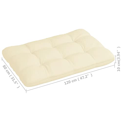 imasay Pallet Sofa Cushion Cream 47.2"x31.5"x3.9"