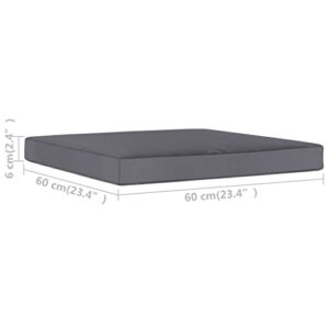 imasay Floor Pallet Cushion 23.6"x23.6"x2.4" Anthracite Fabric