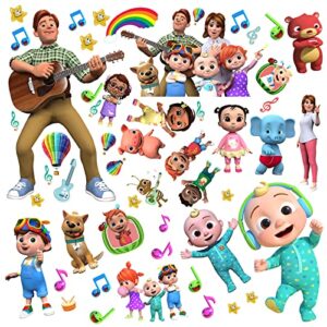 cartoon wall decals waterproof peel and stick wall decoration stickers for boys girls bedroom bathroom living room kitchen nursery playroom decor