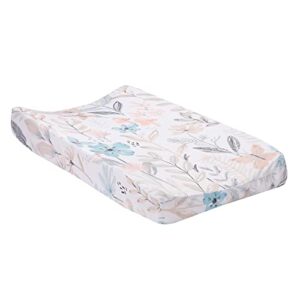 lambs & ivy baby blooms watercolor floral/butterfly soft changing pad cover