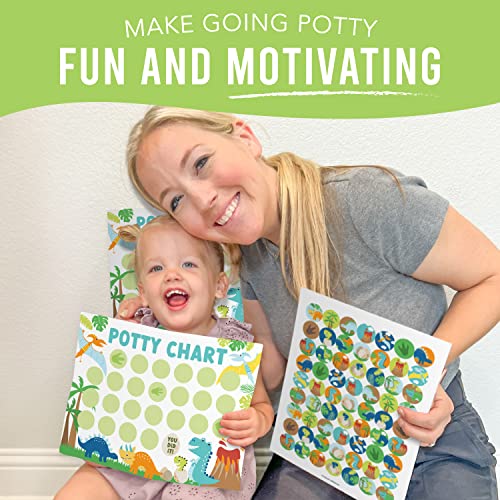 Dinosaur Potty Training Chart For Toddlers Boys - Potty Chart For Boys With Stickers, Sticker Chart For Kids Potty Training Chart For Toddlers Boys, Potty Sticker Chart For Toddlers Boy, Potty Rewards