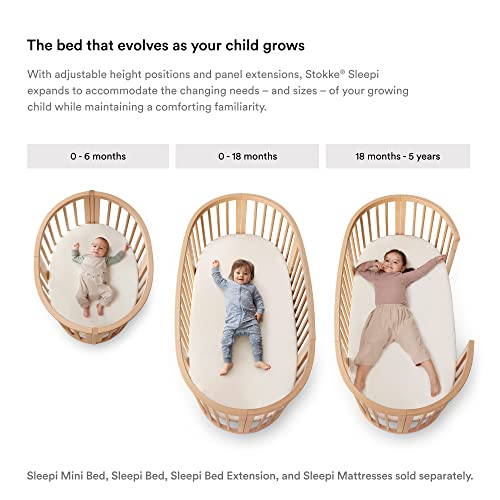 Stokke Sleepi Drape Rod, Natural - Made from Solid Beech Wood - Compatible with Stokke Sleepi Crib/Bed & Mini