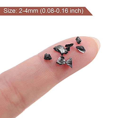 uxcell 20g Crushed Glass Chips, 2-4mm Irregular Metallic Chunky Glitter Glass for Craft DIY Jewelry Vase Filler Epoxy Resin Decoration Black