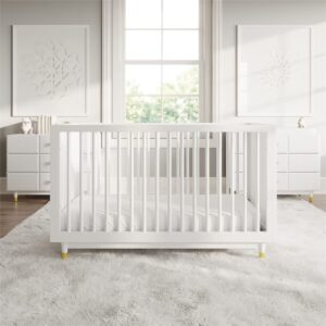 Little Seeds Aviary 3-in-1 Crib with Adjustable Mattress Height, White