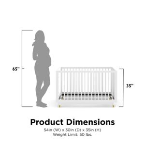 Little Seeds Aviary 3-in-1 Crib with Adjustable Mattress Height, White