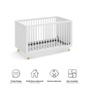 Little Seeds Aviary 3-in-1 Crib with Adjustable Mattress Height, White