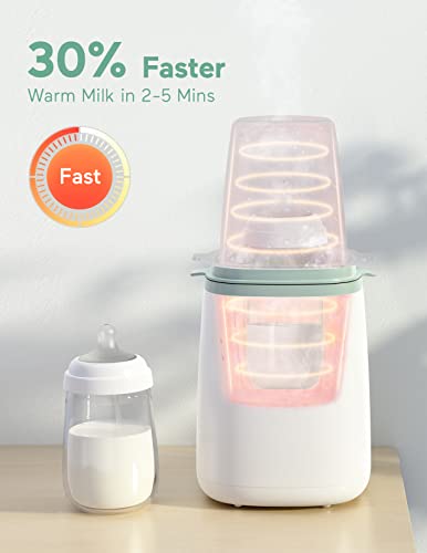 Momcozy Smart Baby Bottle Warmer, Fast Baby Milk Warmer with Accurate Temperature Control and Automatic Shut-Off, Multifunctional Bottle Warmers for Breastmilk or Formula