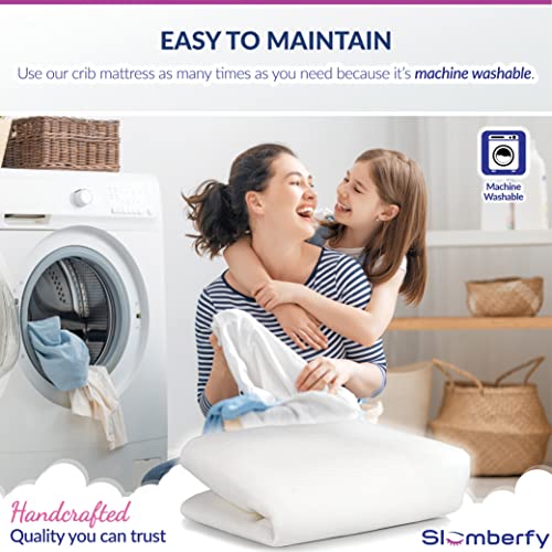 Mini Crib Mattress Protector by Slumberfy, Waterproof and Hypoallergenic Mattress Protector for Babies and Toddlers, Made of Bamboo Material, Mom's Choice Award Winner-27x39 inches