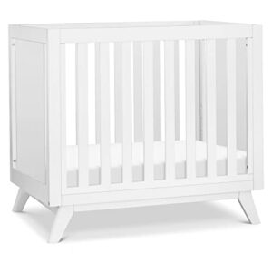 davinci otto 3-in-1 convertible mini crib with 4" mattress in white, greenguard gold certified