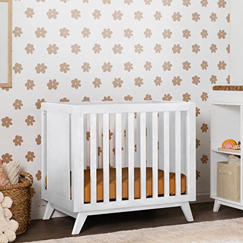 DaVinci Otto 3-in-1 Convertible Mini Crib with 4" Mattress in White, Greenguard Gold Certified