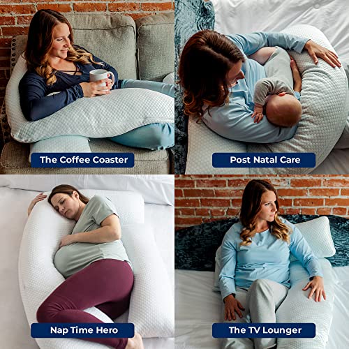 Pregnancy Pillows for Sleeping | Cooling Pregnancy Pillow for Pregnant Women to Sleep | Gel Memory Foam Side Sleeper Body Pillow | Body Pillows for Adults | Maternity Pillow for Pregnant Women