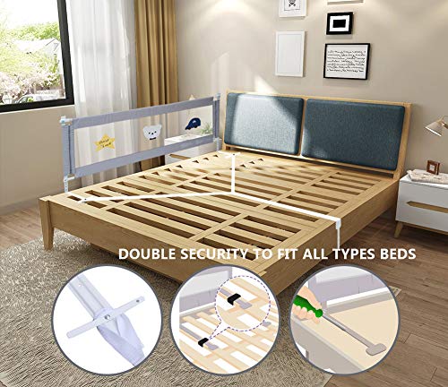 Bed Rail for Toddlers Extra Long Bed Rail for Queen King CL-King, Twin XL, Full XL Bed Mattress Guard Bed Railing Safety Guard Rail Bed Bumper Bed Fence Sleep Rails Extra Tall 78.7" one Side