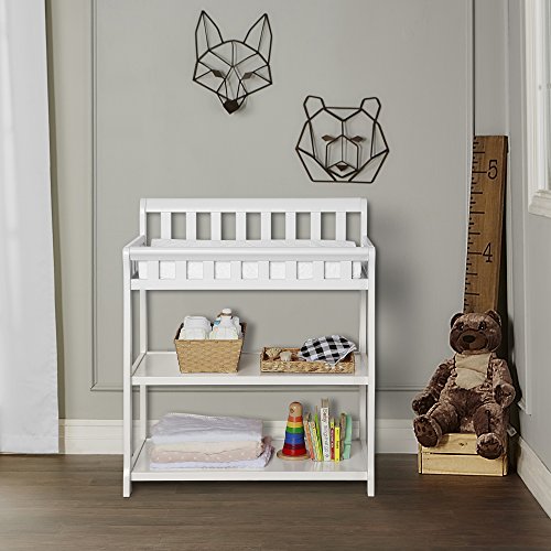 Dream On Me Nursery Essentials Bundle of Dream On Me Aden Convertible 4-in-1 Mini Crib, Dream On Me Ashton Changing-Table, with a Dream On Me Sunset 3” Extra Firm Fiber Portable Crib Mattress