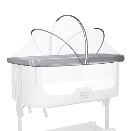 Beberoad Love Bassinet Mosquito Net Cover for Baby Bassinet Cover to Keep Cats Out Mosquito Net for Bassinet/Bedside Sleeper/Travel Cribs (White)