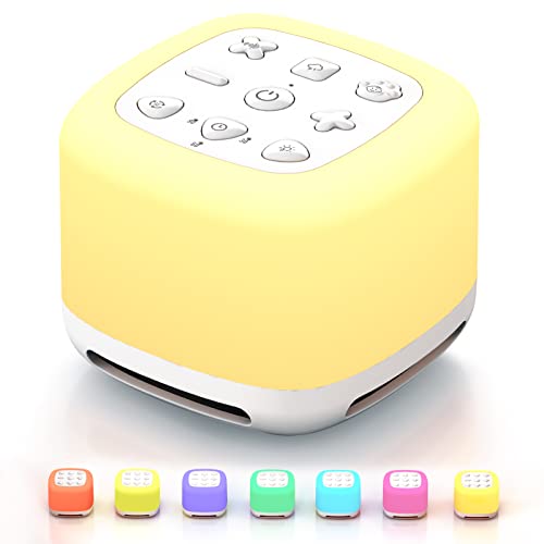 White Noise Machine Sound Machine for Adults Baby Kids with 40 Soothing Sounds, Battery, Night Light & Bluetooth Speaker & Portable White Noise Machine for Travel, Office, Home, Sleeping, Relaxation