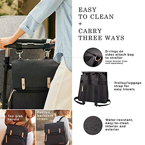 Petunia Pickle Bottom Meta Backpack & Inter-Mix Deluxe Kit Bundle | Diaper Bag Backpack for Parents | Stylish Bag and Organizer | Comfortable, Spacious, and Sleek Backpack for On the Go Moms